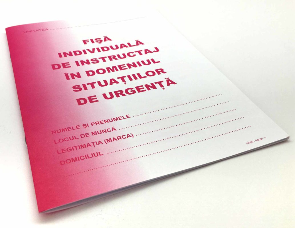 Fisa individividuala de instructaj in domeniul situatiilor de urgenta ...